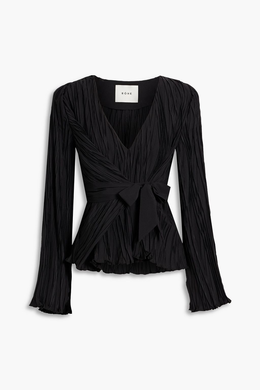 RÓHE Pleated Crepe Wrap Top – Chic Blouse with Elegant Design – The ...
