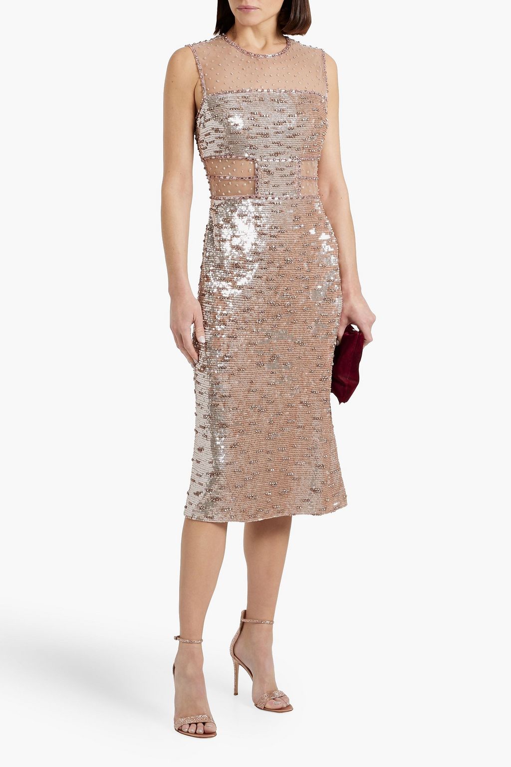 Nikie Embellished Tulle Midi Dress by Jenny Packham – Stunning Formal ...